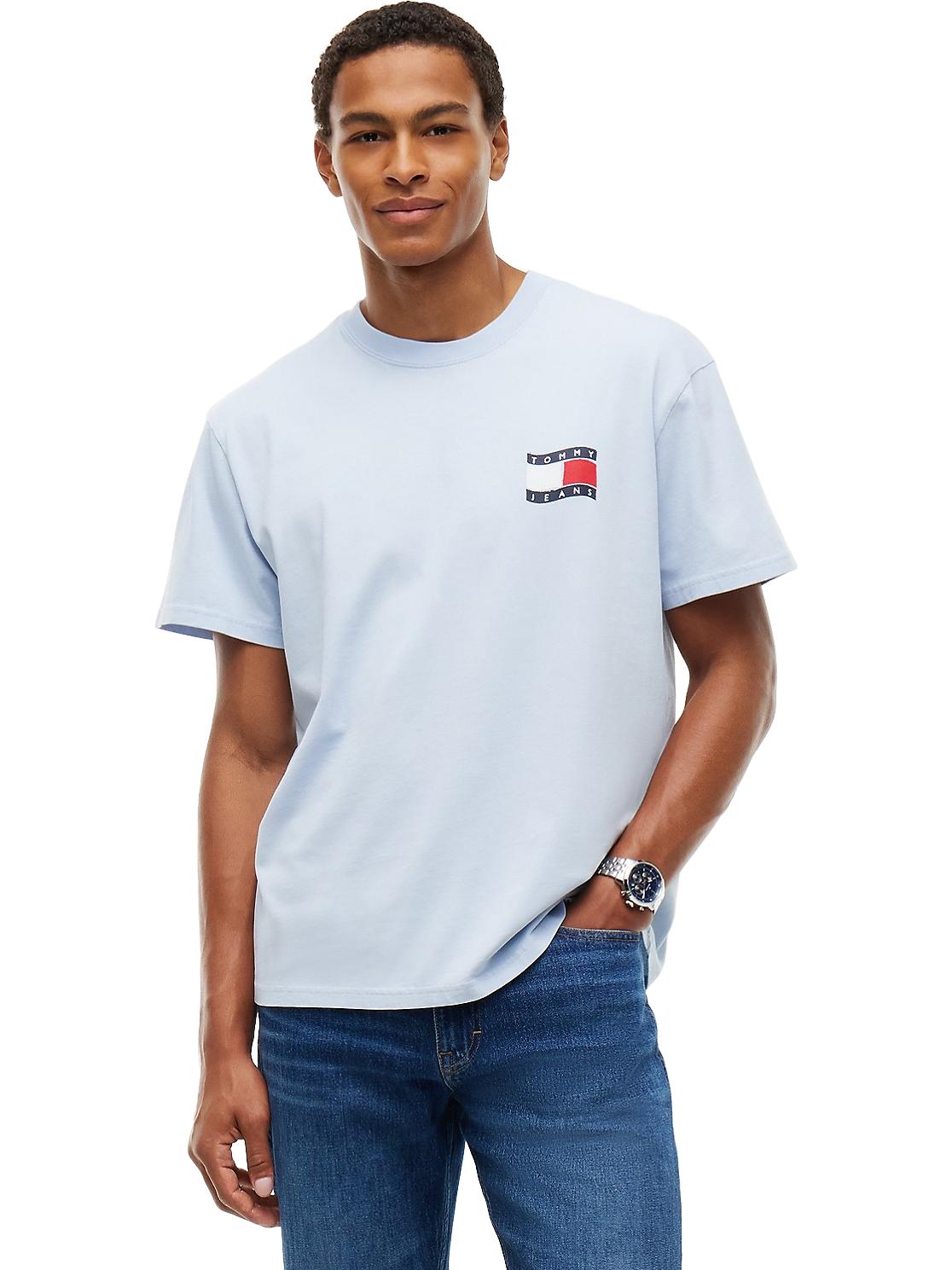 TOMMY HILFIGER men's tommy jeans wavy flag logo t-shirt -